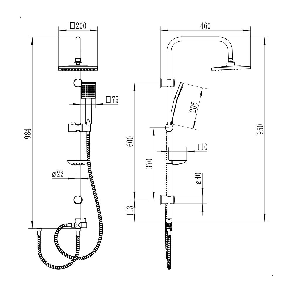 Shop Milano Luxe Fire Shower Column Set Chrome – Made In China Online ...