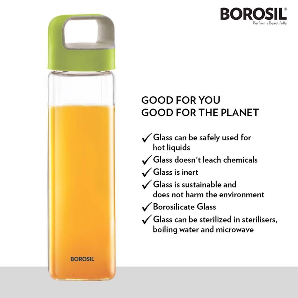Buy Borosil Neo Glass Bottle-500Ml Green - Bvunegrn550 Online | Danube ...