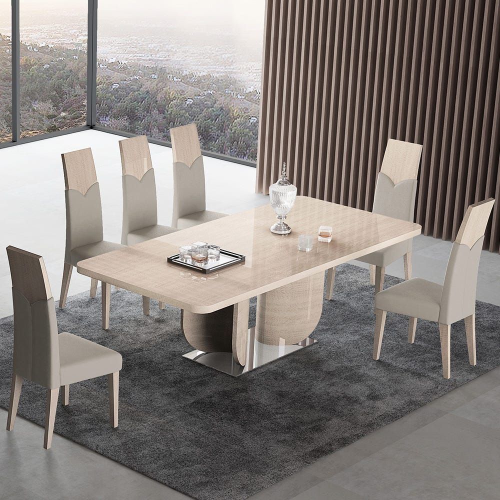 Buy Delphine 1+8 Dining Set - Lacquers Light Maple/Bei Online | Danube ...