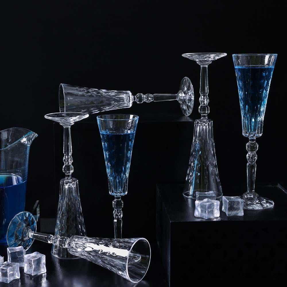 Buy RCR Marilyn 6-Piece Crystal Glass Flute Set -17 Cl Online | Danube ...