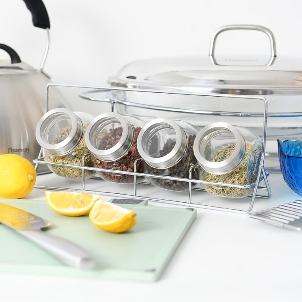 Buy Fissman 5-Piece Condiment Set- Transparent Online | Danube Home UAE