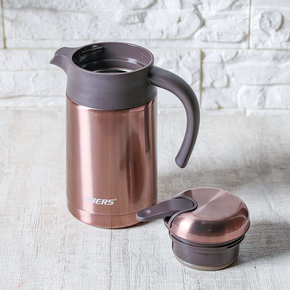 Buy Haers Double Wall Stainless Steel Vacuum Flask Rose Gold 1100 Ml ...