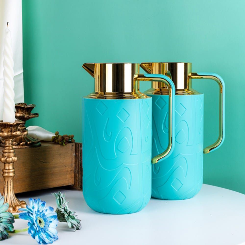 Buy Otantik Zuwar Vacuum Flask For Tea And Coffee 1.0 Litre Blue Online ...