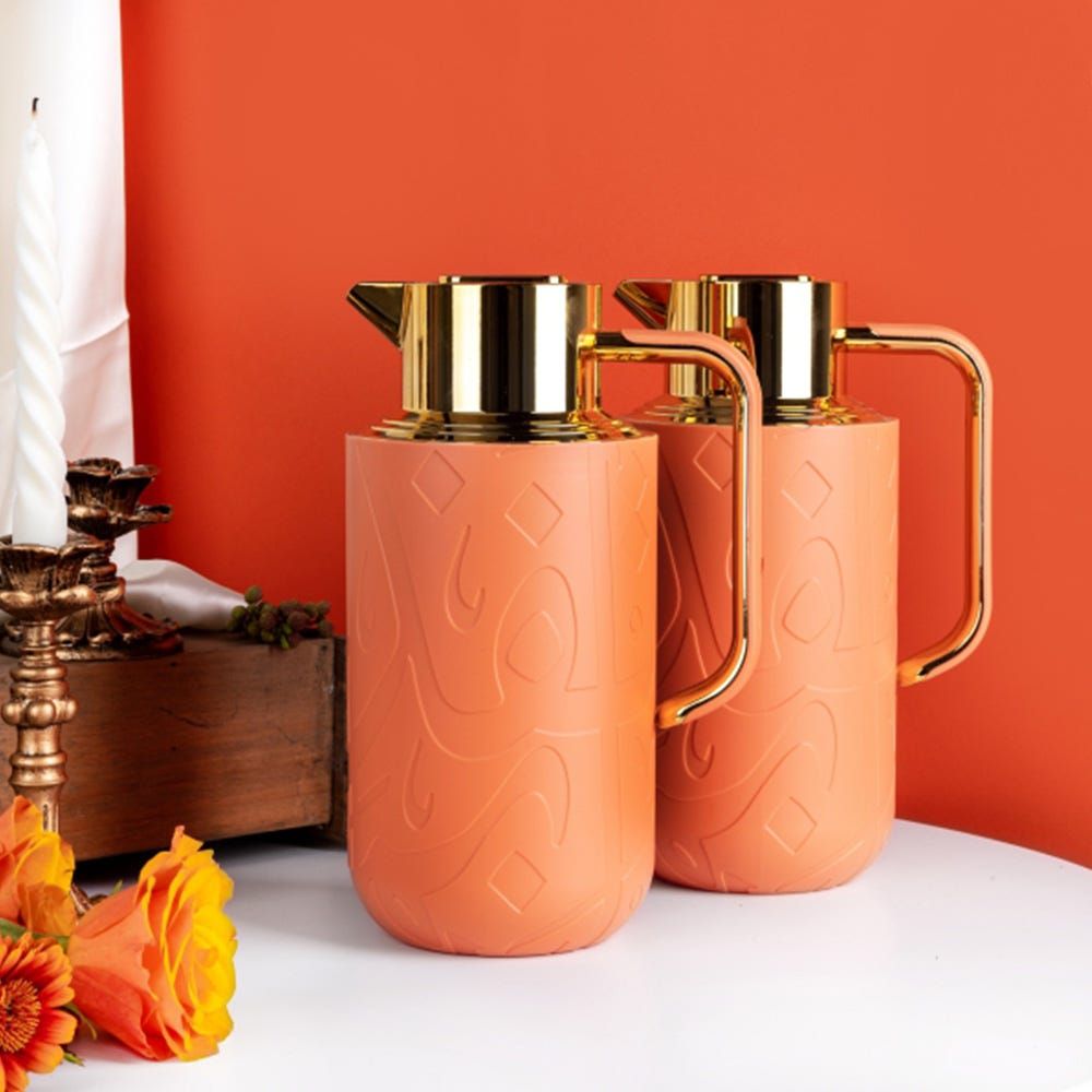 Buy Otantik Zuwar Vacuum Flask For Tea And Coffee 1.0 Litre Orange ...