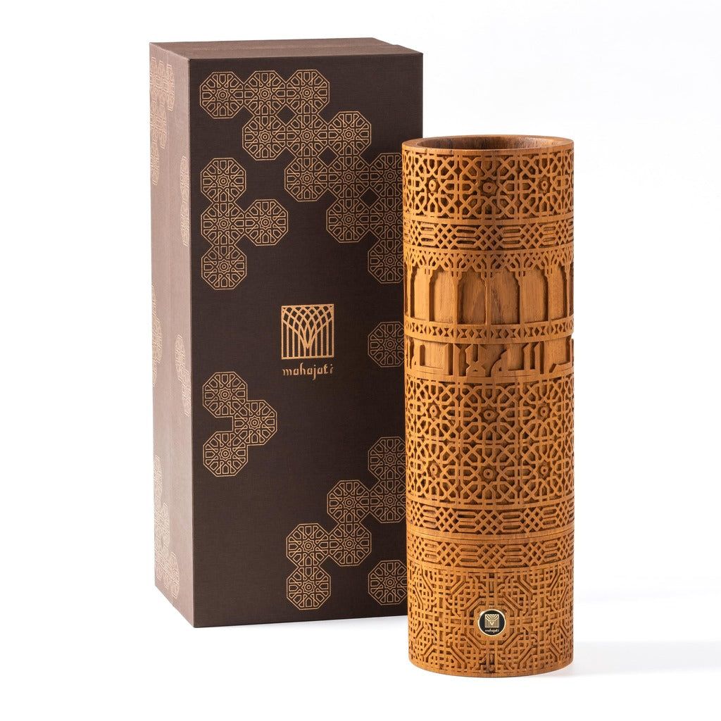 Buy Seljuk Minaret Mubkhara – Teak Wood Carving Online | Danube Home UAE