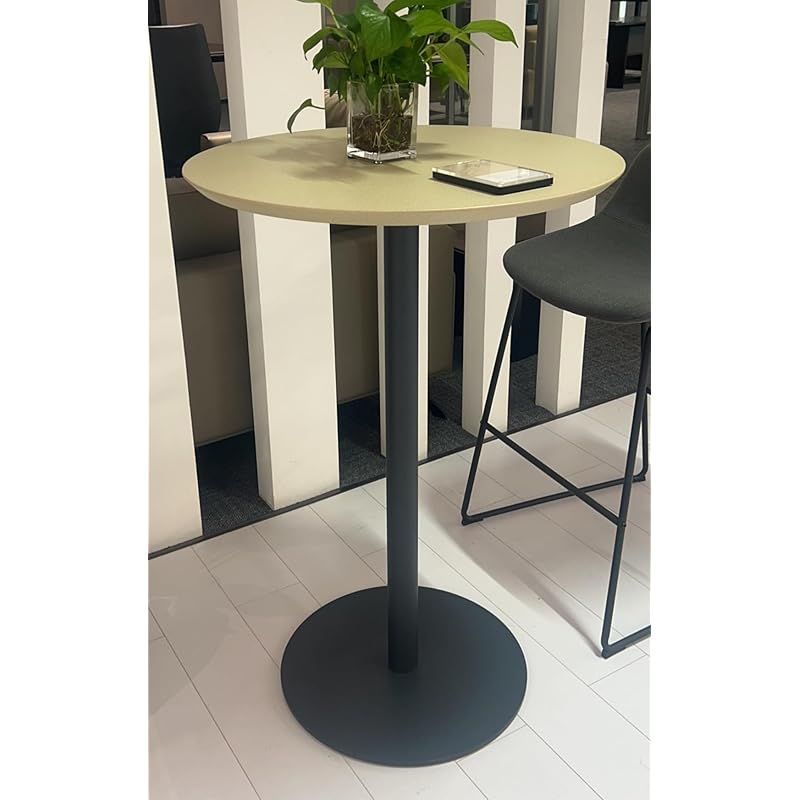 Buy Powder Coated Bar Table with a Black Metal Base for Office, Home ...