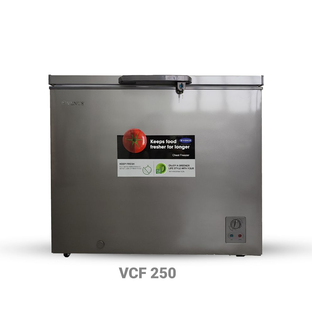 Buy Venus Chest Freezer, 250 L - Silver Online | Danube Home UAE
